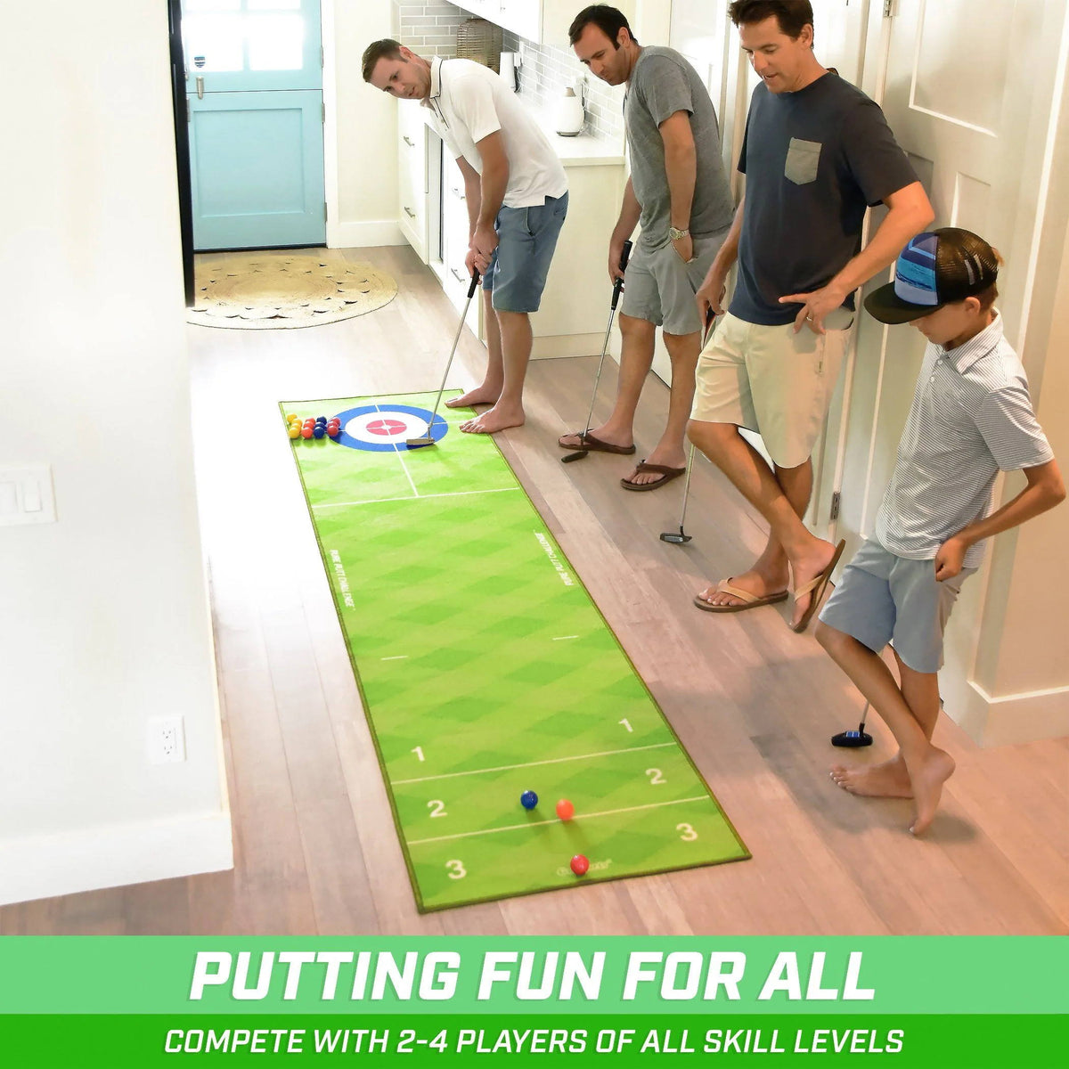 GoSports - Pure Putt Challenge Curling & Shuffleboard 2-in-1 Game ...